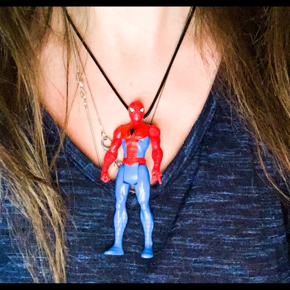 Marvel | Jewelry | Marvel Spiderman Action Figure Necklace | Poshmark